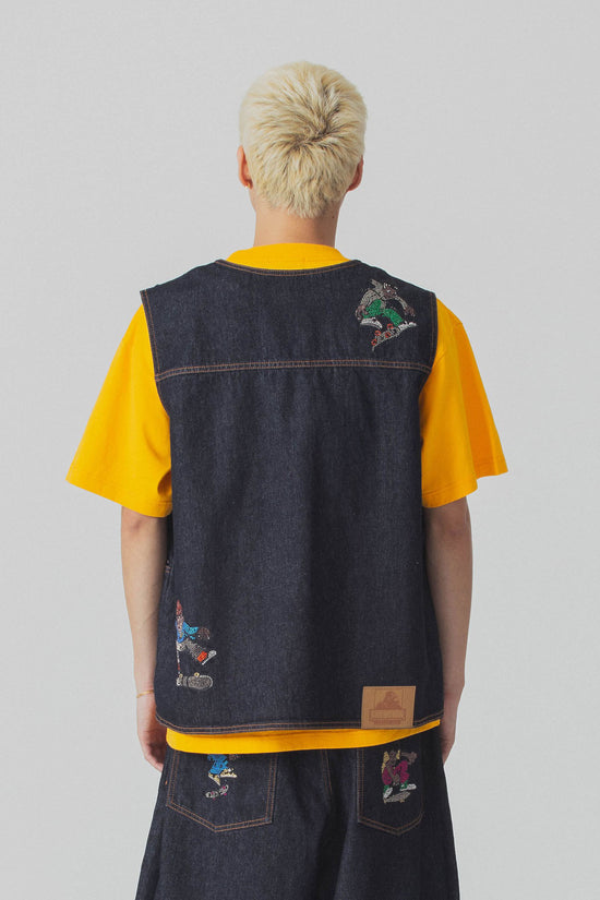 XLARGExCSC DENIM VEST - Indigo | Xlarge AU – XLarge Brand