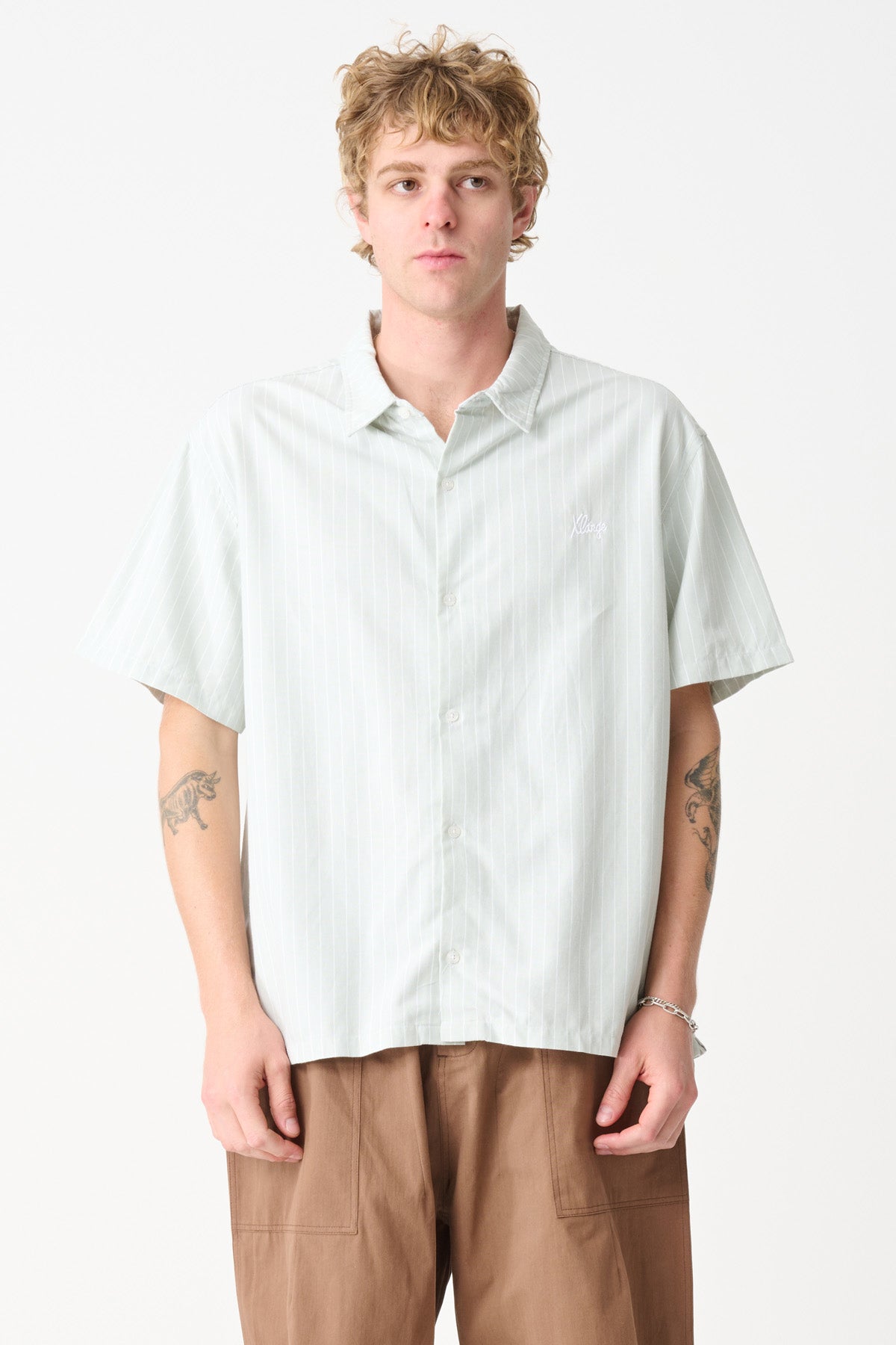 OXFORD SCRIPT SHIRT- WHITE / BLACK | Xlarge AU – XLarge Brand