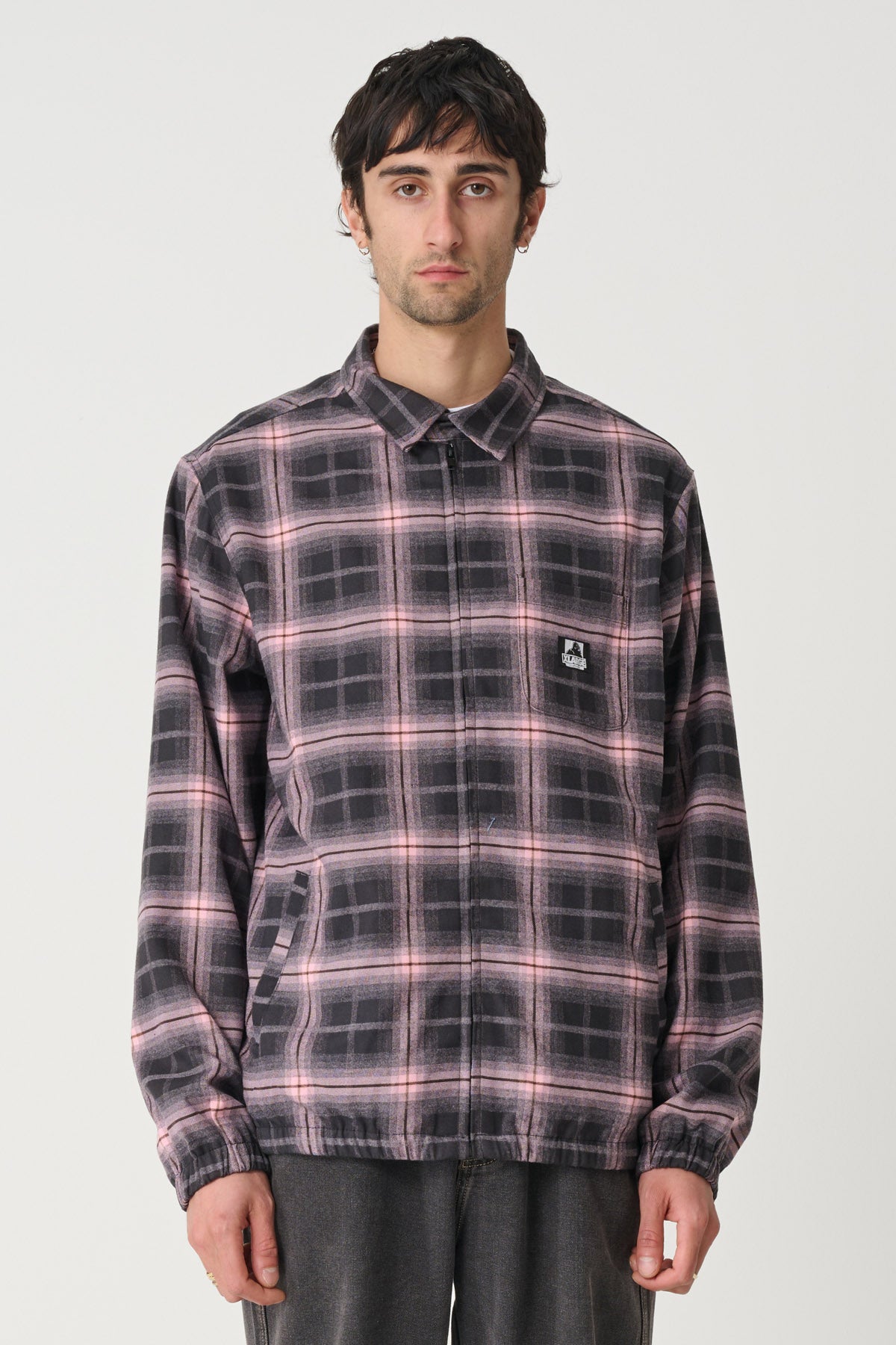 BLENDED CHECK ZIP JACKET - Pink | Xlarge AU – XLarge Brand
