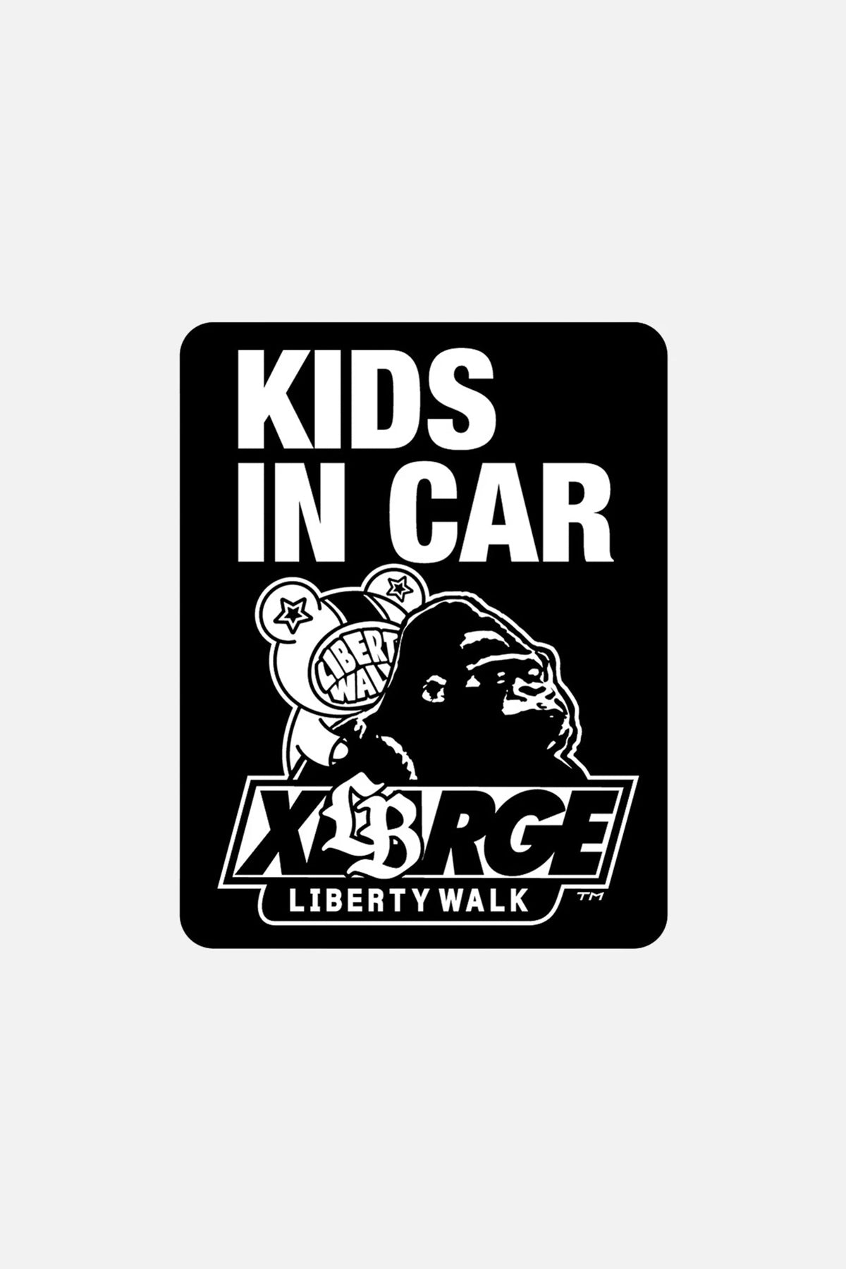 XLARGE x LIBERTY WALK STICKER - KIDS IN THE CAR BLACK | Xlarge AU ...